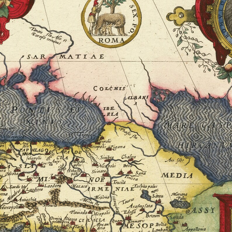 Ancient Roman Empire Map Print: 1581 Historical Wall Art - Etsy