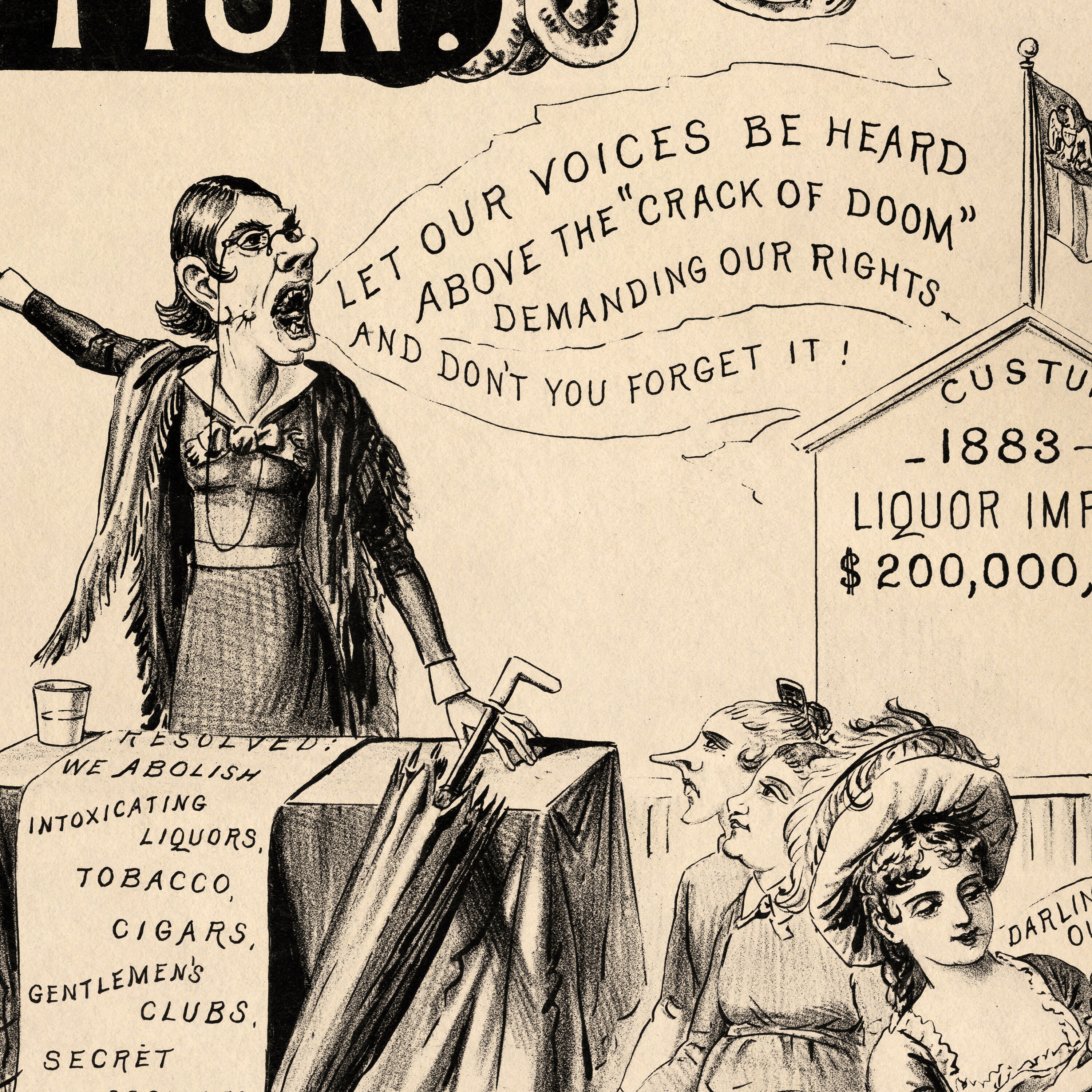 Vintage Prohibition Satirical Poster Print| 19th Century Political ...