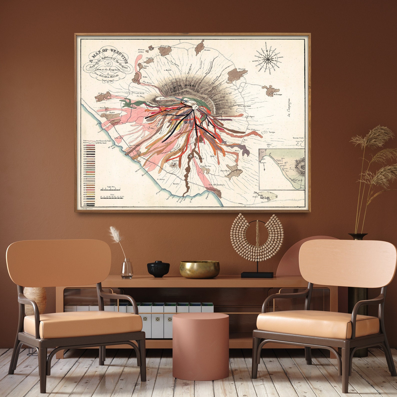 Mount Vesuvius Geological Map Geologic Map of Vesuvius - Etsy