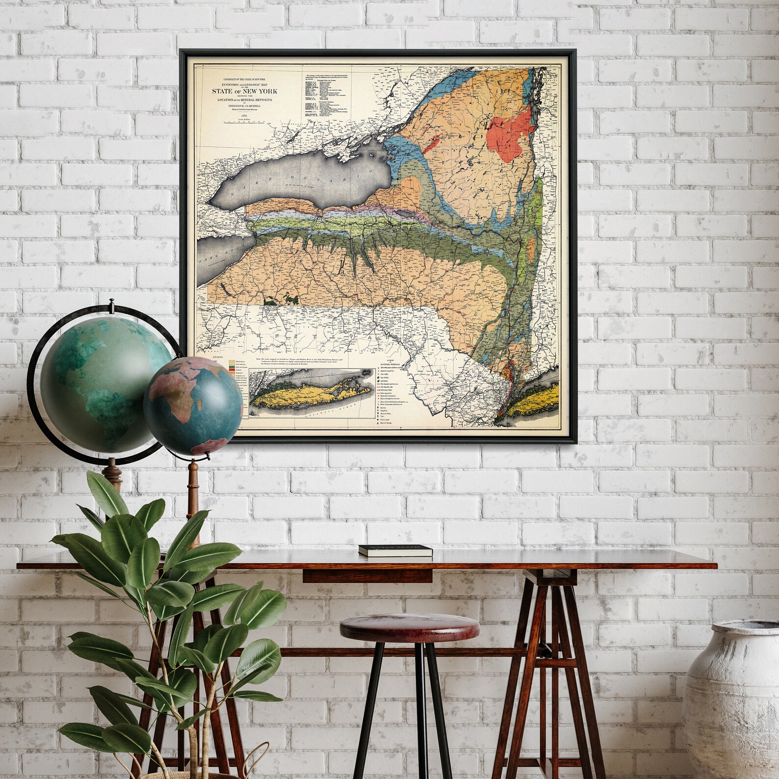 Geological Map New York Geologic Map of New York Science Map - Etsy