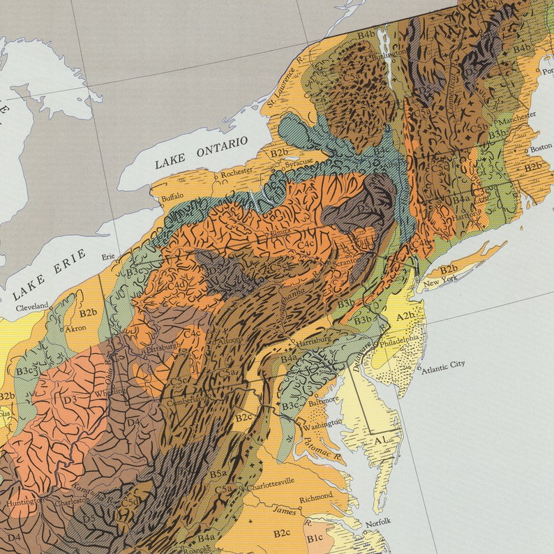 Soil Map of United States Vintage USA Geologic Map Print Us - Etsy
