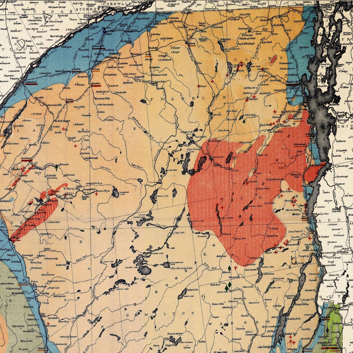 Geological Map New York Geologic Map of New York Science Map - Etsy