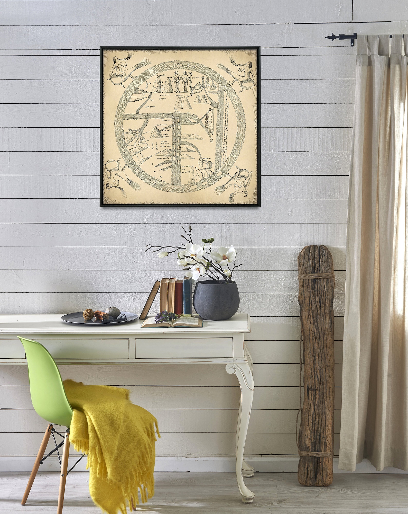 Turin Beatus Mappa Mundi Ancient World Map Print Square Wall - Etsy