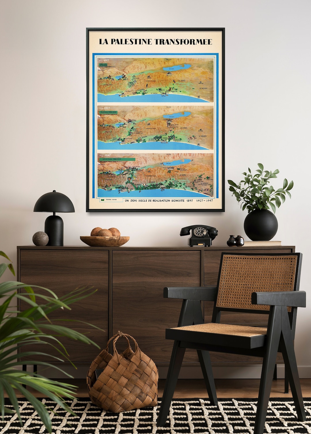 Israel: 50 Years of Zionist Achievements - Vintage Chart Print, Jewish ...