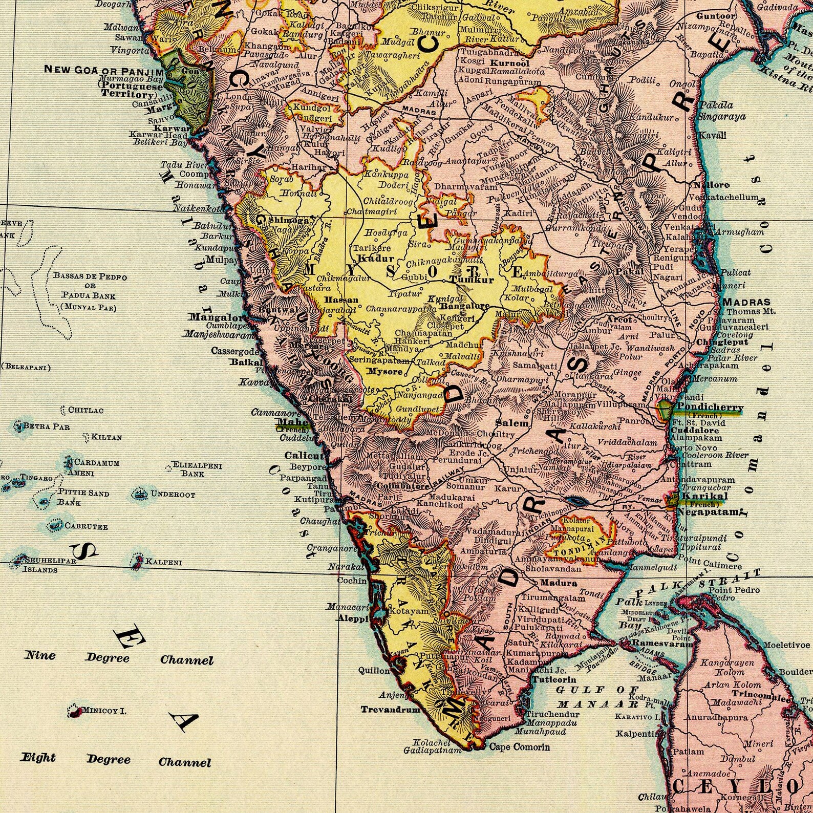 Old Map of India Vintage India Map India Poster Decor - Etsy Canada