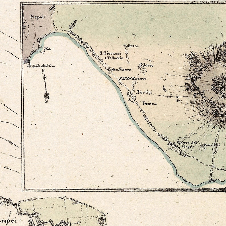 Mount Vesuvius Geological Map Geologic Map of Vesuvius - Etsy