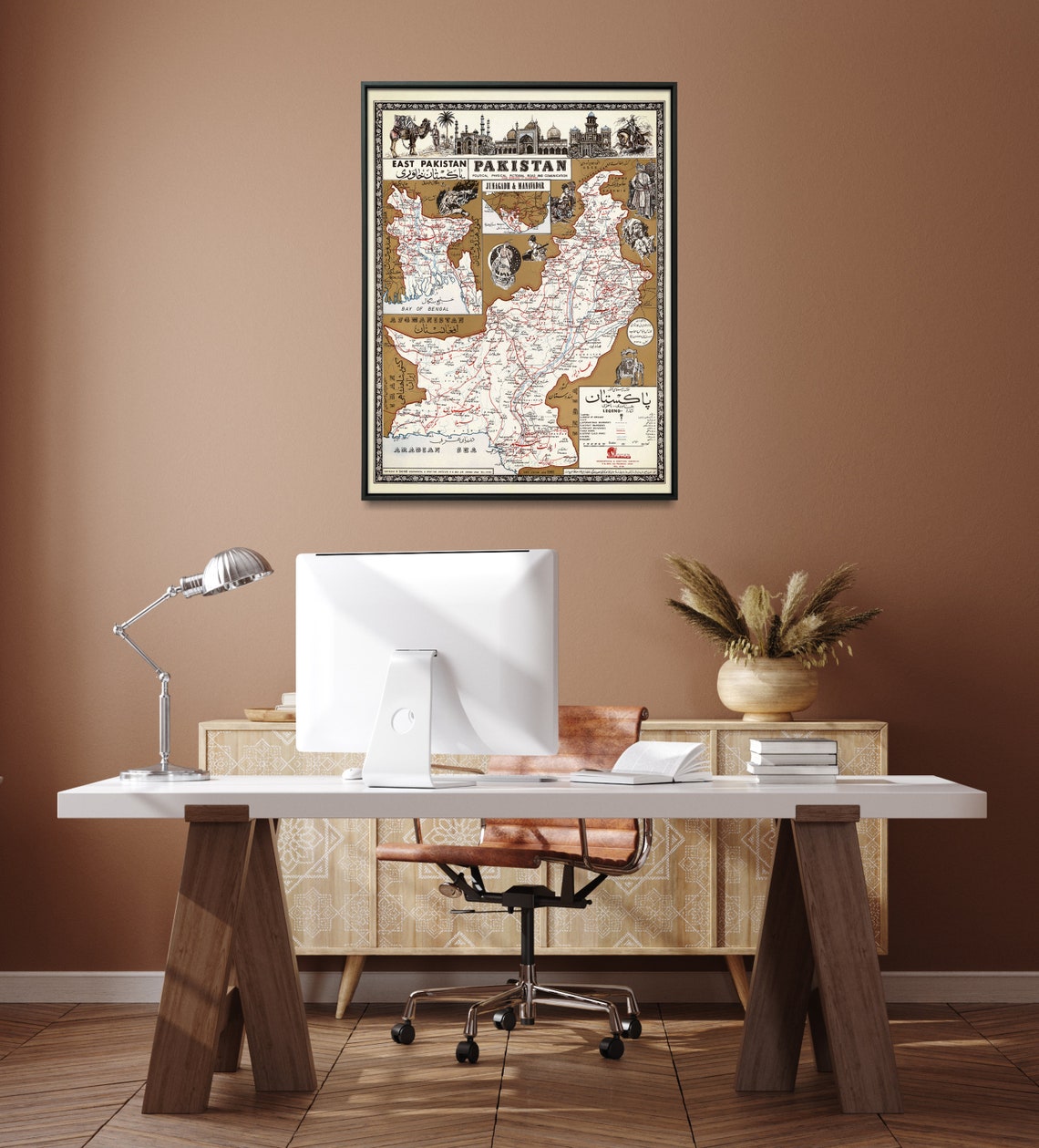 Old Map Of Pakistan Vintage Pakistan Map Pakistan Gift | Etsy