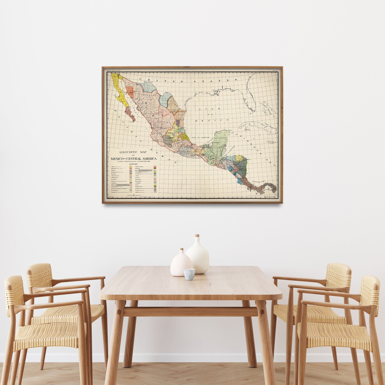 Linguistic Map of Central America Indians Indigenous Language | Etsy