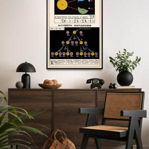 Nuclear Reaction: Fission - Vintage Chart Print, Physics Diagram Wall ...