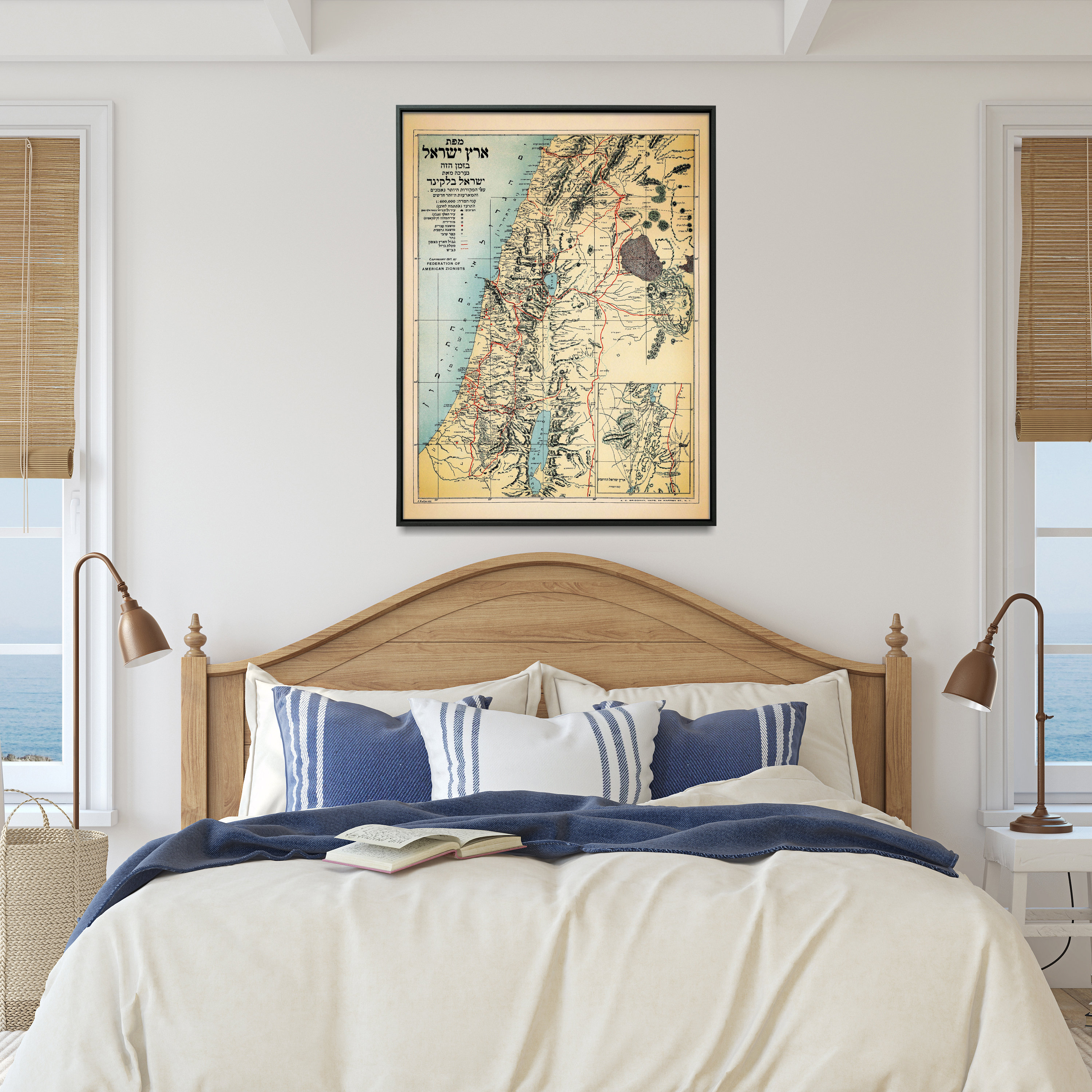 Vintage Israel Map Poster Israeli Gift Map Print of Israel | Etsy