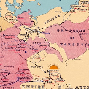 Napoléon Bonaparte Life & Military Campaigns, Vintage Chart Print ...