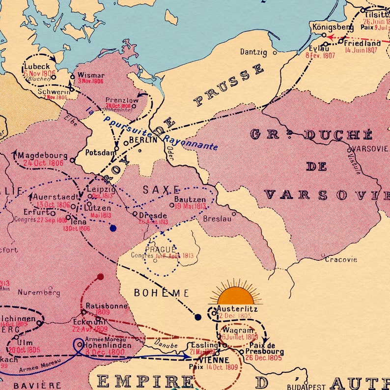 Napoléon Bonaparte Life & Military Campaigns Vintage Chart - Etsy