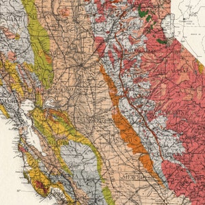 Geological Map of California, Geologic California Map Poster ...