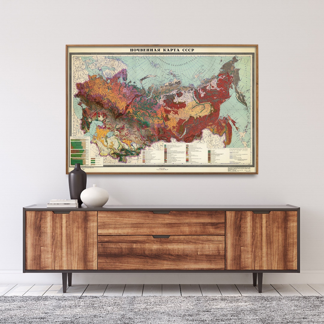 Geological Map of USSR Geologic Soviet Union Map CCCP Map Russia Map ...