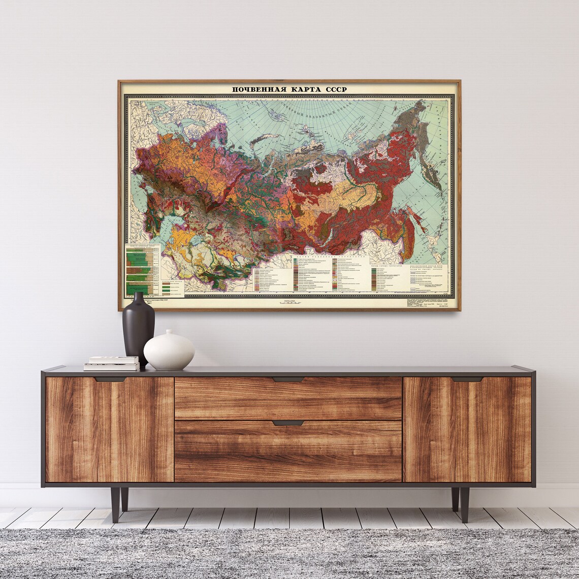 Geological Map of USSR Geologic Soviet Union Map CCCP Map - Etsy