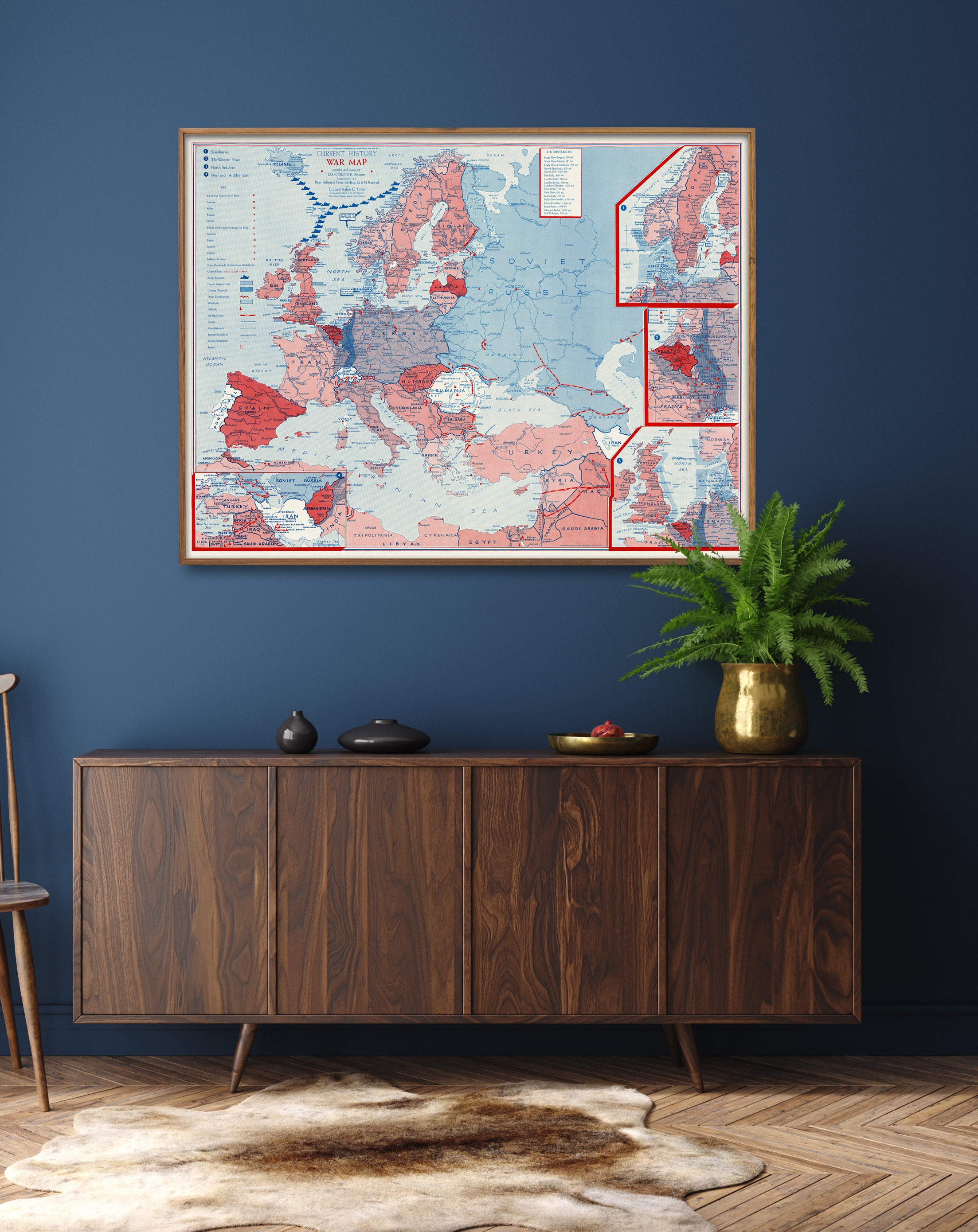 WW2 Europe Vintage Map Poster Western Front Map Print - Etsy