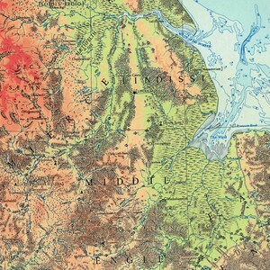 Dark Ages Britain Vintage Map Print| Great Britain Map Poster| Roman ...