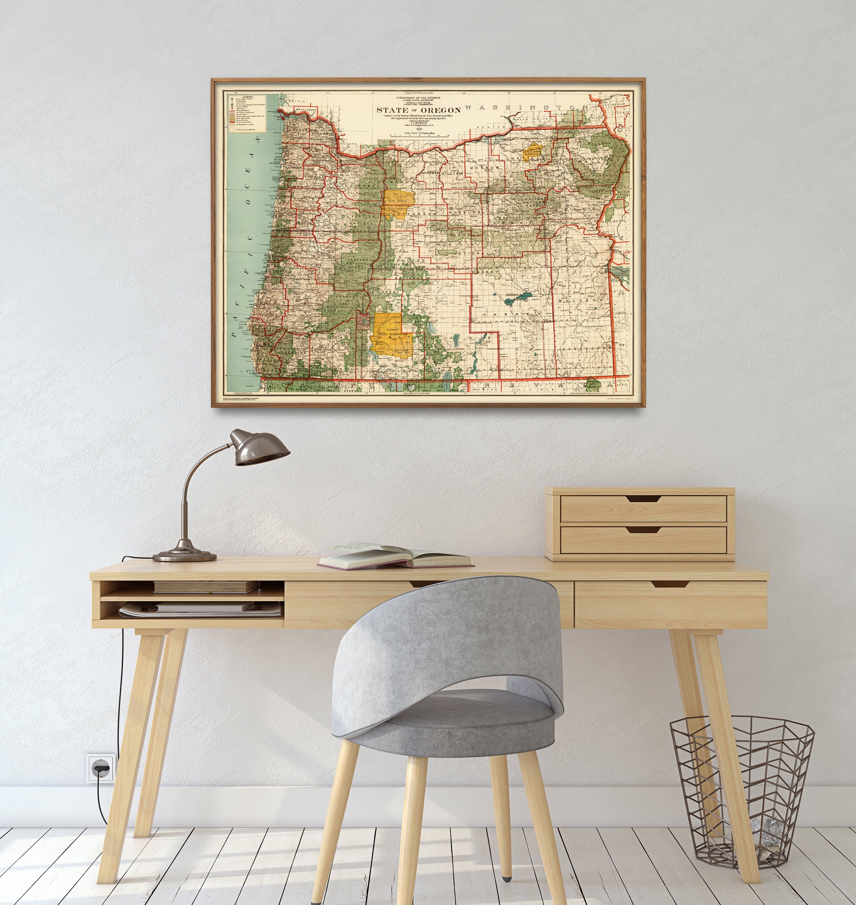 Old Map of Oregon Oregon State Vintage Oregon Map Oregon | Etsy