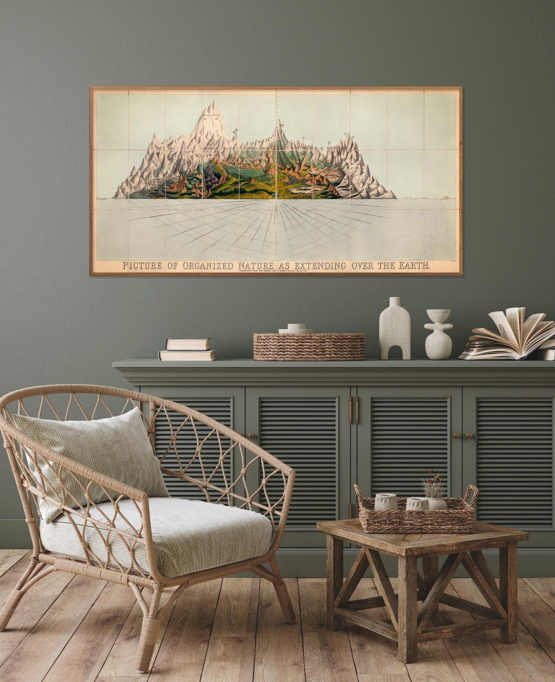 Picture of Organized Nature Vintage Print, Geography Chart Poster, Long ...