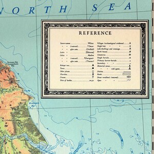 Dark Ages Britain Vintage Map Print| Great Britain Map Poster| Roman ...