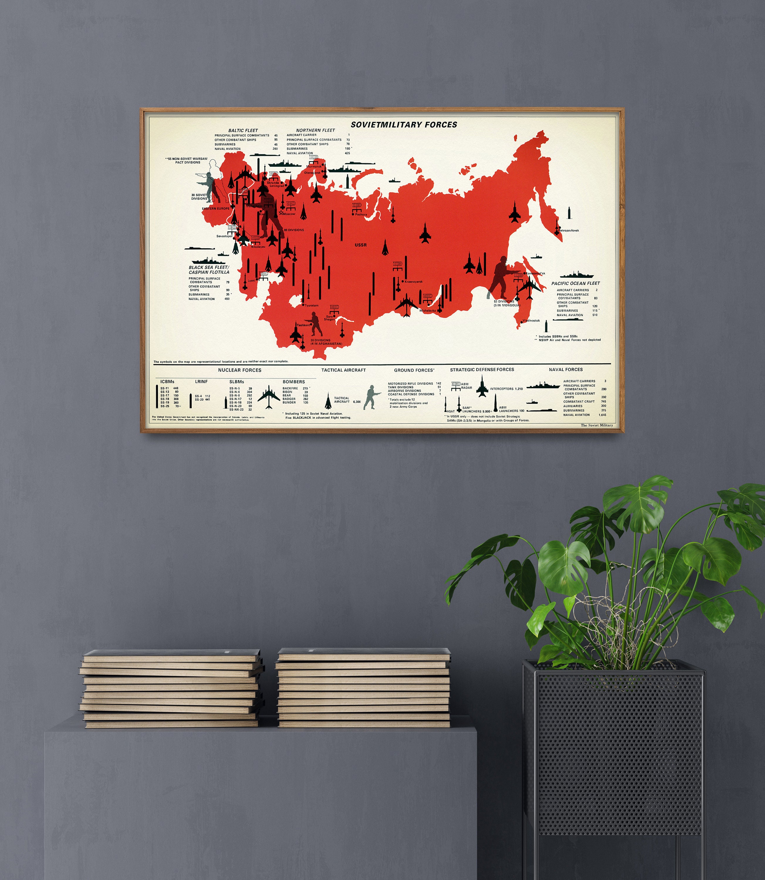 The Soviet Union Vintage Military Map Print USSR Poster Cold - Etsy