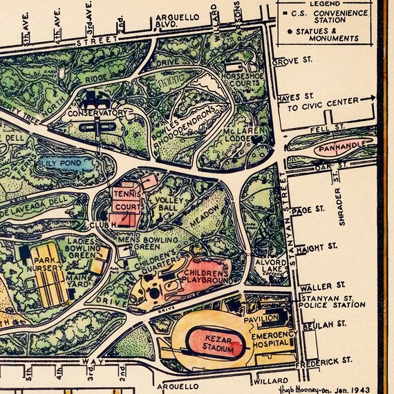 Golden Gate Park Map Map Of Golden Gate Park #whatiadded | Map, Golden