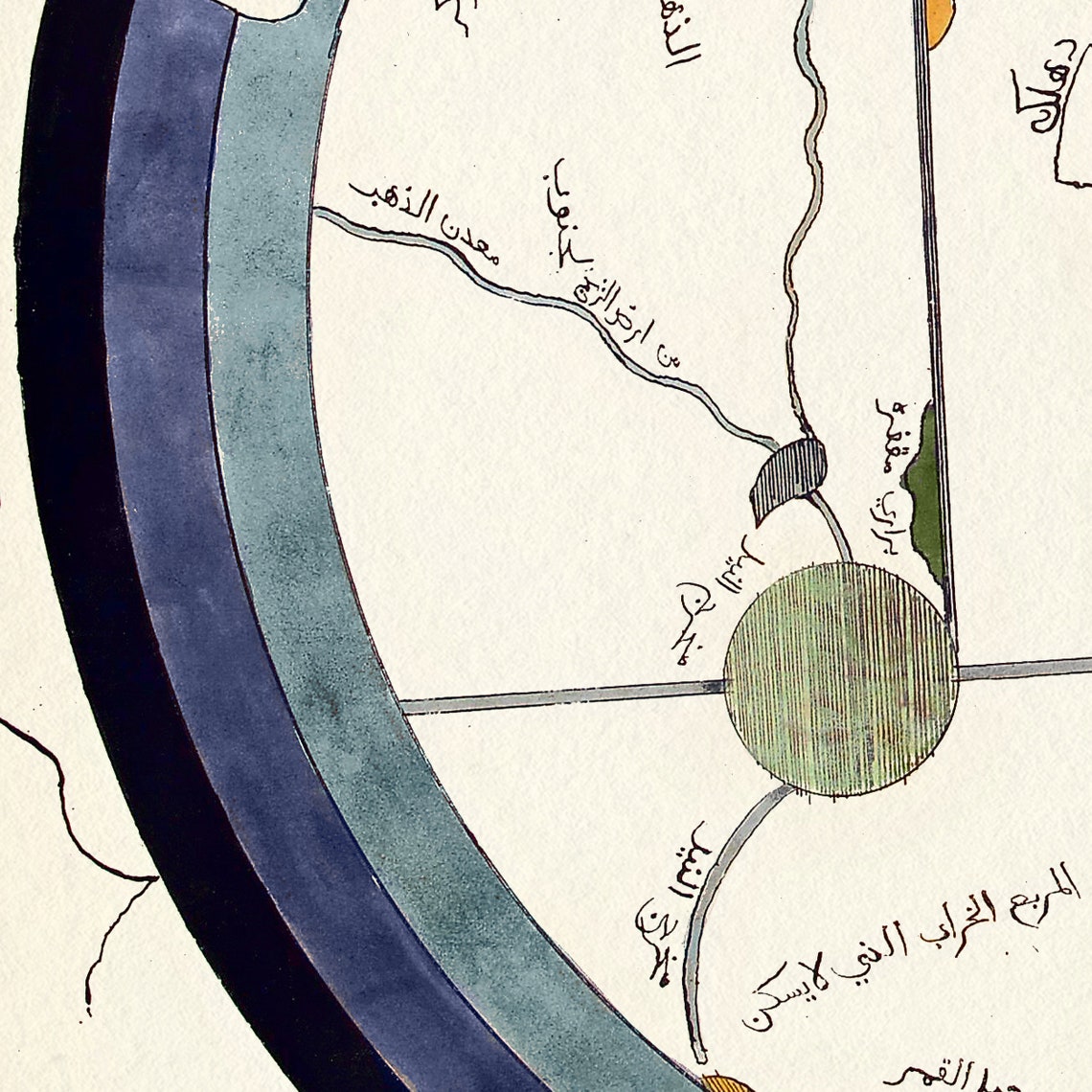 Ancient Islamic Map of the World Arabic World Map Print - Etsy