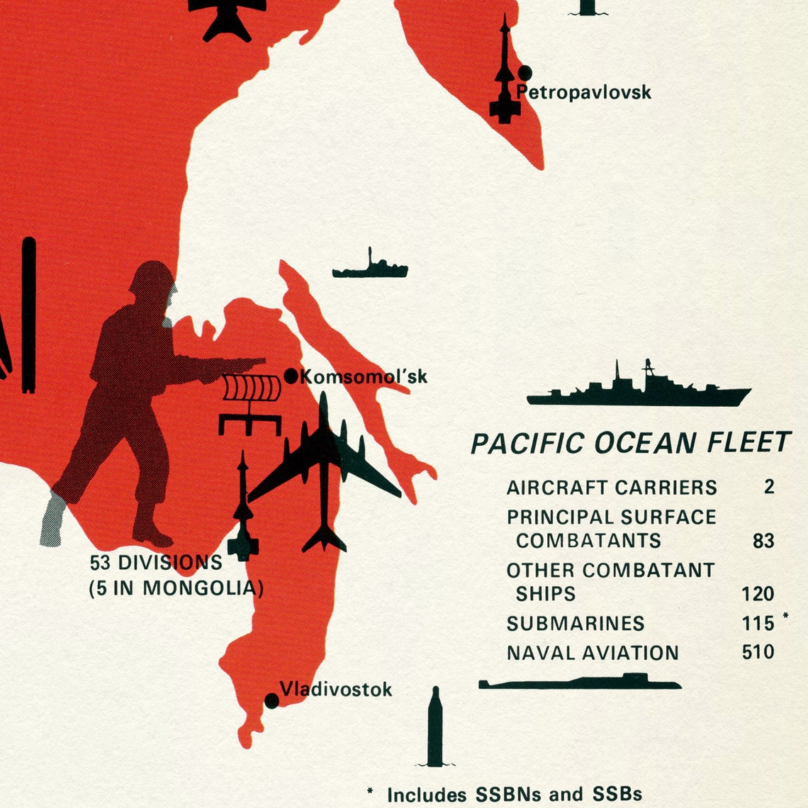 The Soviet Union Vintage Military Map Print USSR Poster Cold - Etsy