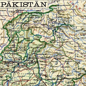 Old Map of Pakistan| Pakistan Gift| Pakistan Home Wall Art, Decor ...