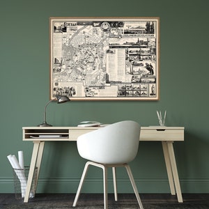 Yerevan Vintage Map Print Yerevan Historical Chart Poster Armenian Wall ...