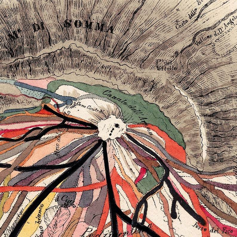 Mount Vesuvius Geological Map Geologic Map of Vesuvius - Etsy
