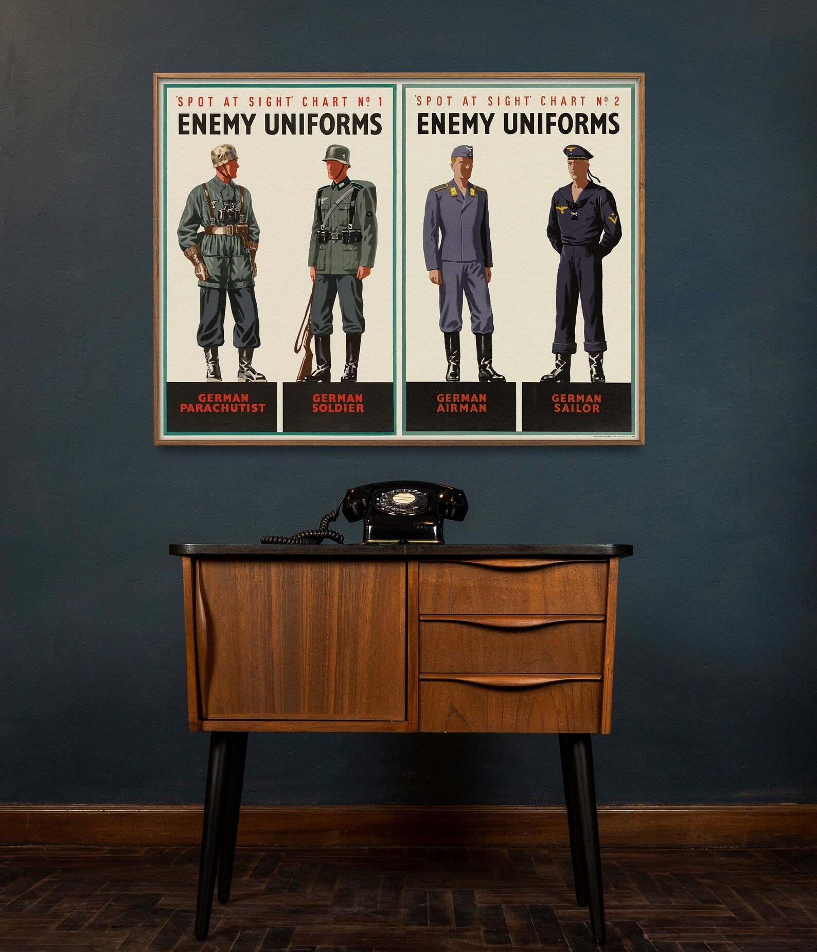 World War 2 German Uniforms Chart WW2 British Propaganda - Etsy
