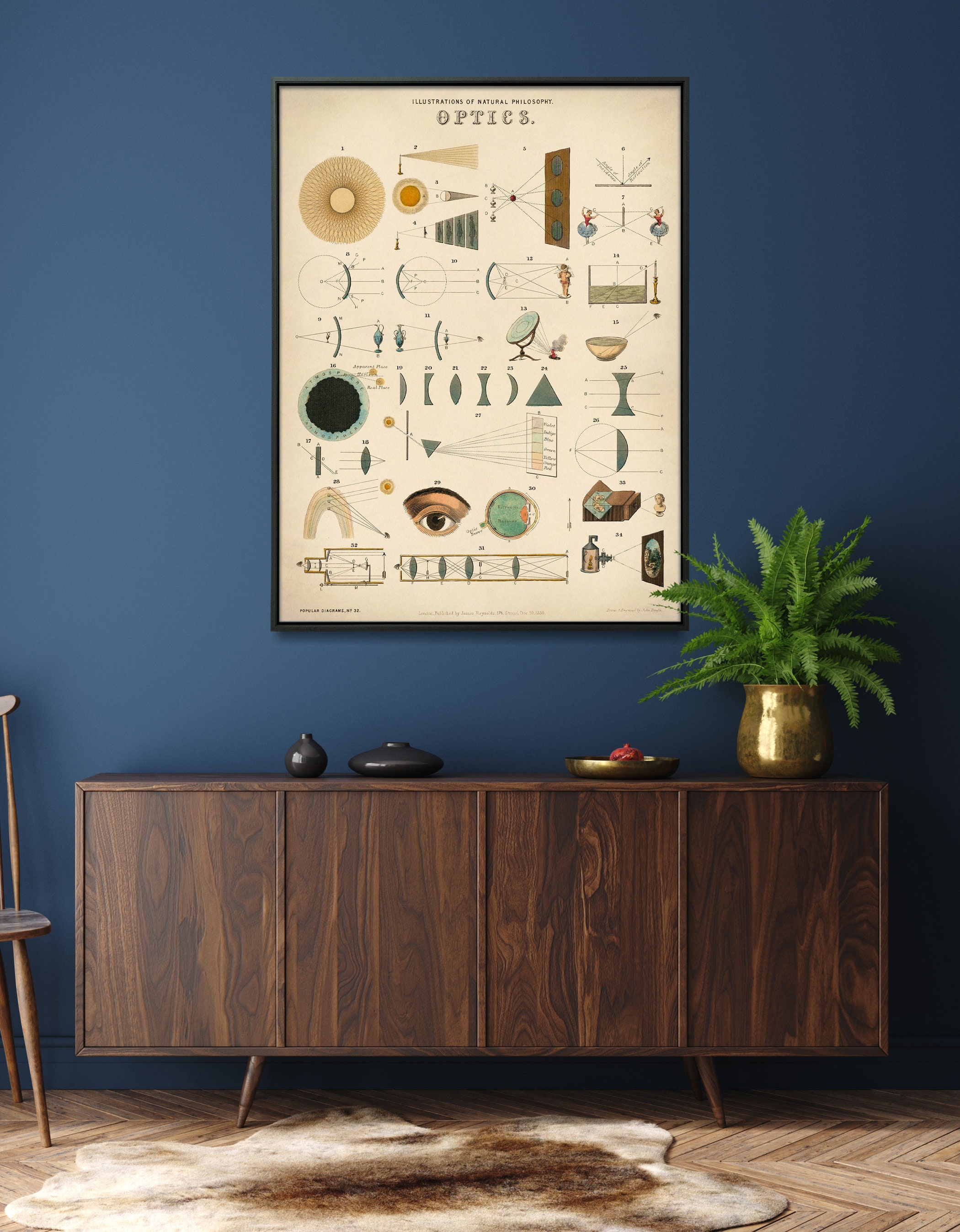 Vintage Science Poster Optics Wall Art Scientific - Etsy