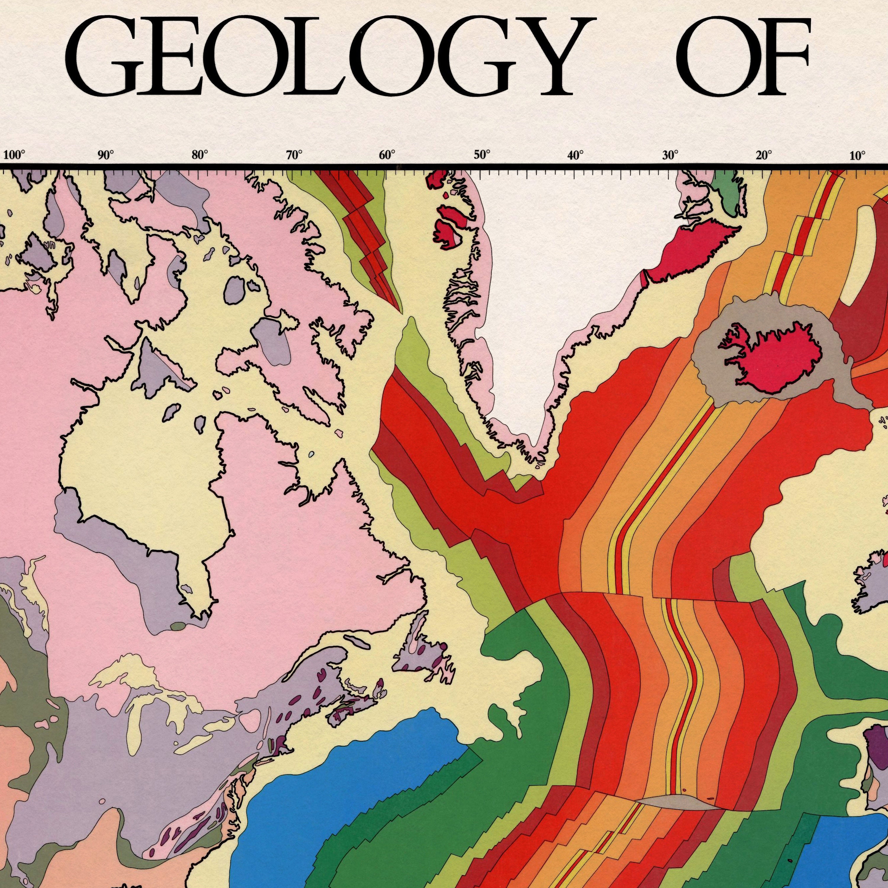 Geological World Map Geological Ocean Chart Pictorial Map - Etsy