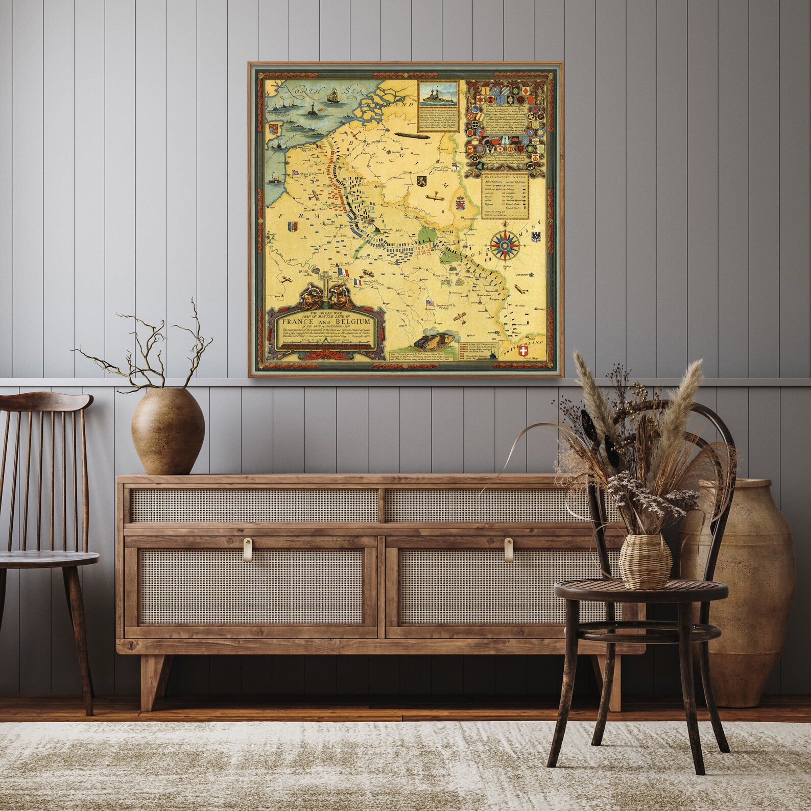 The Great War Map World War 1 Map World War 1 Poster France - Etsy