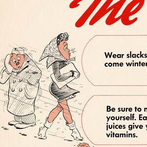 Funny Flu Awareness Vintage Chart Print: Doctor's Office Humor - Etsy