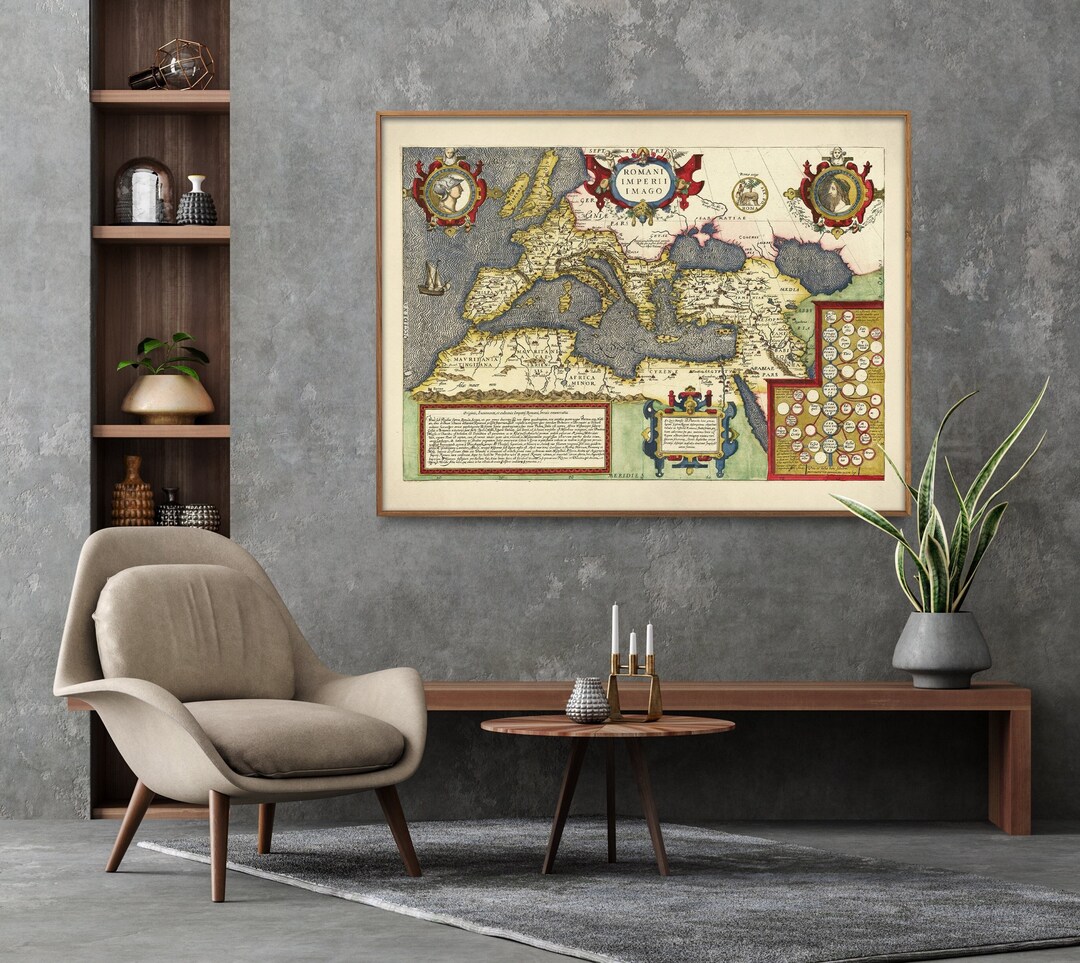 Ancient Roman Empire Map Print: 1581 Historical Wall Art - Etsy