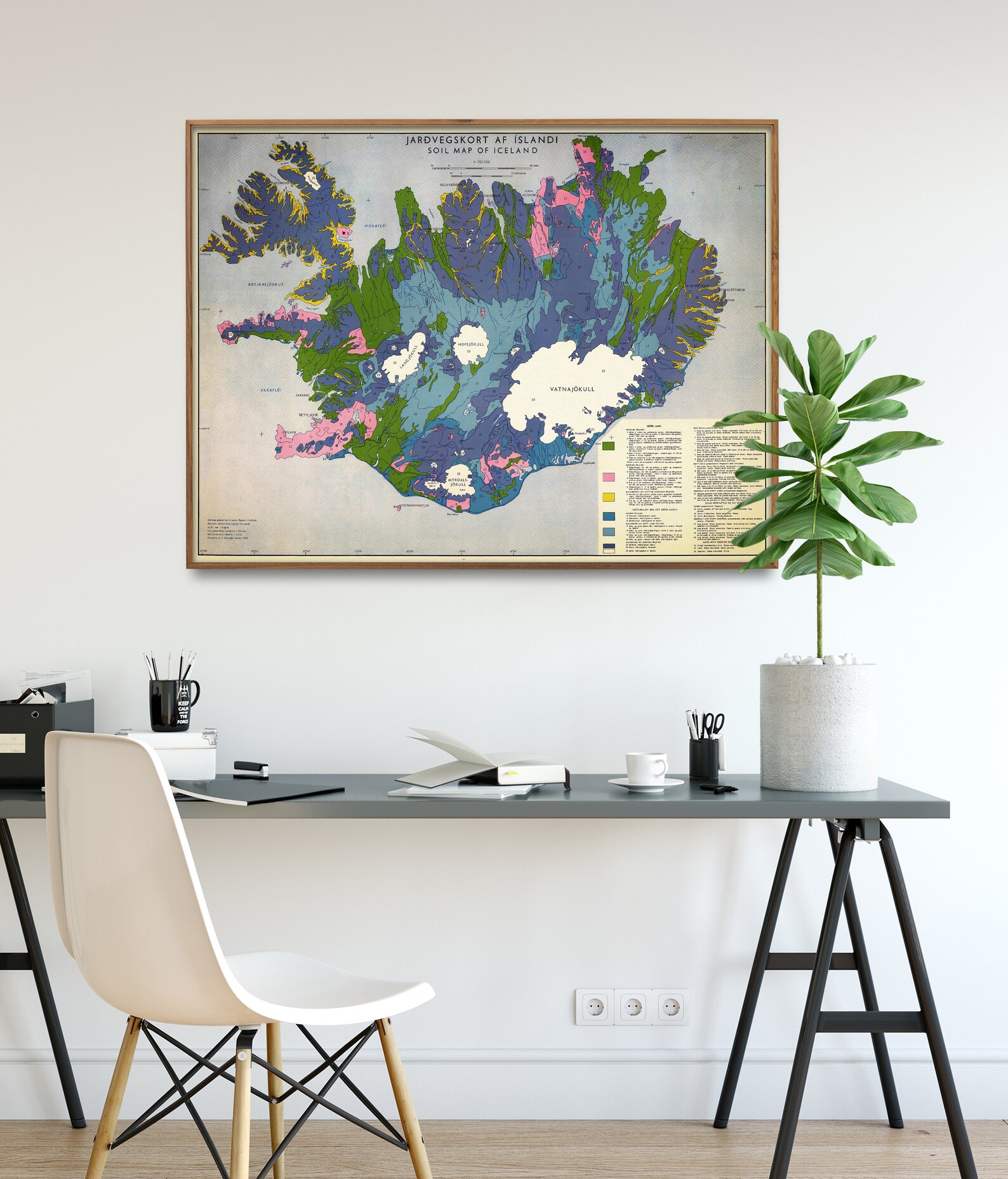 Iceland Map Soil Map of Iceland Geologic Map Iceland Wall - Etsy