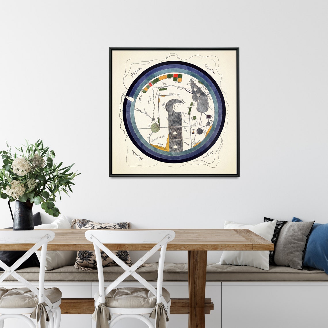 Ancient Islamic Map of the World Arabic World Map Print - Etsy