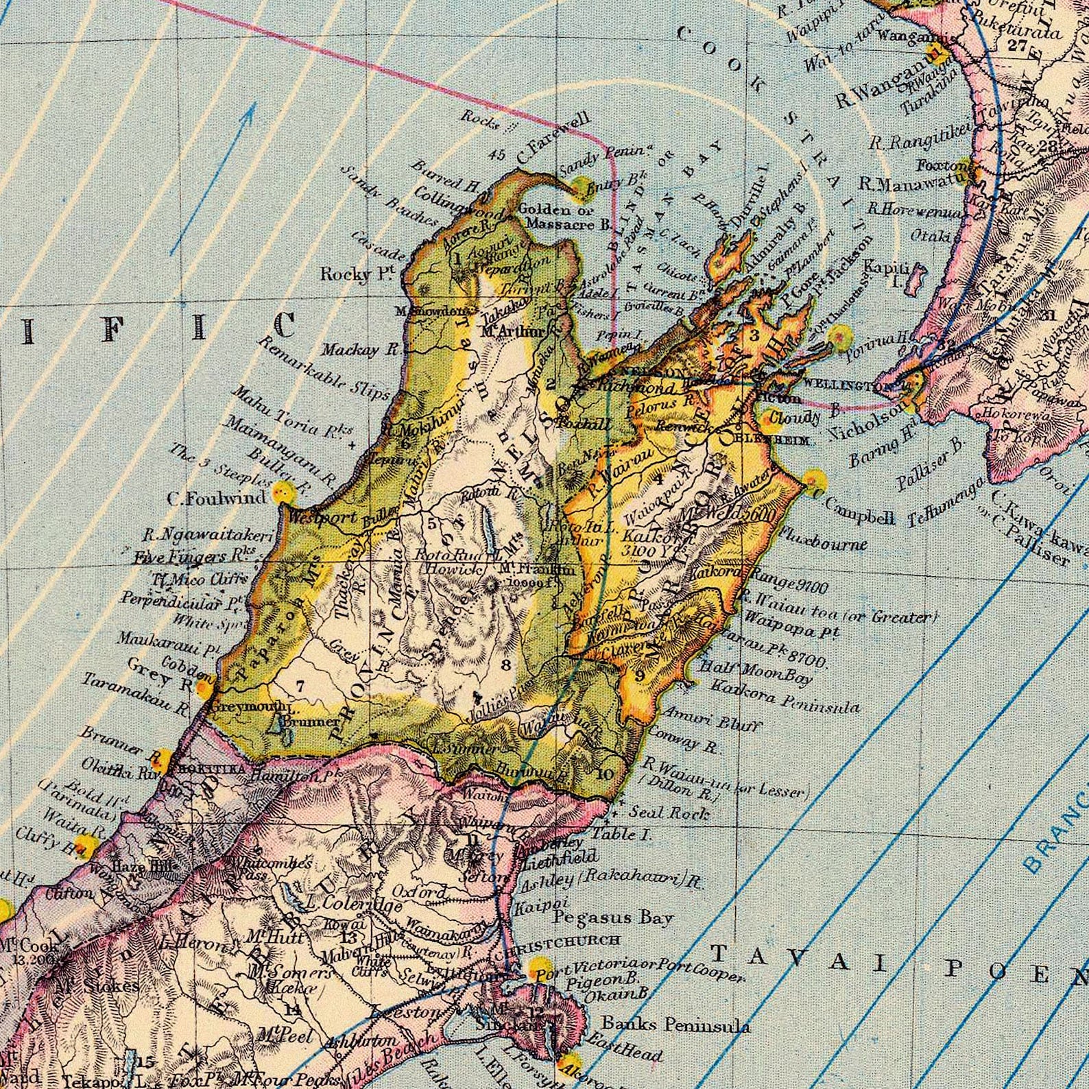 Old Map of New Zealand Vintage New Zealand Map New Zealand - Etsy