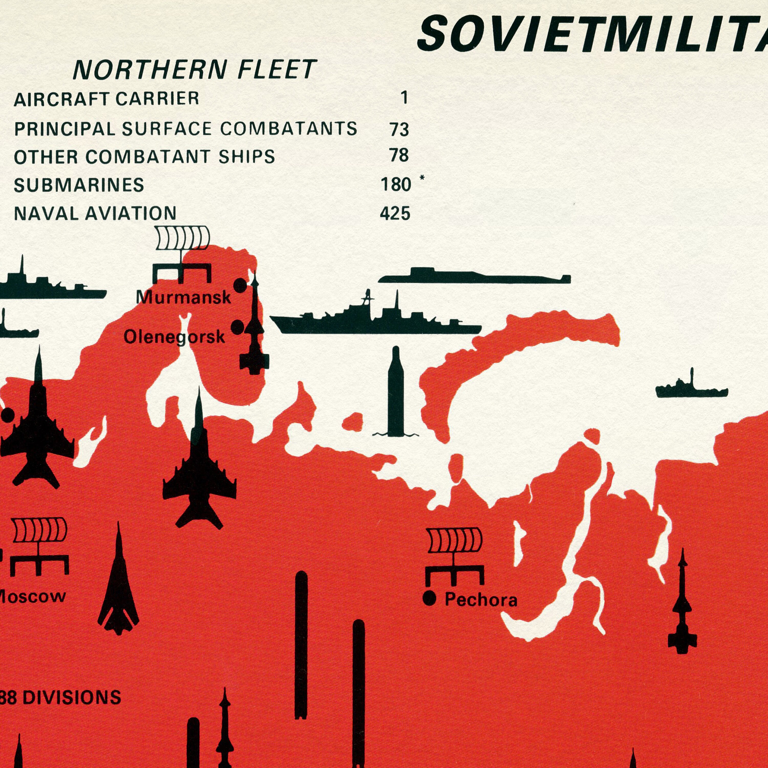 The Soviet Union Vintage Military Map Print USSR Poster Cold - Etsy