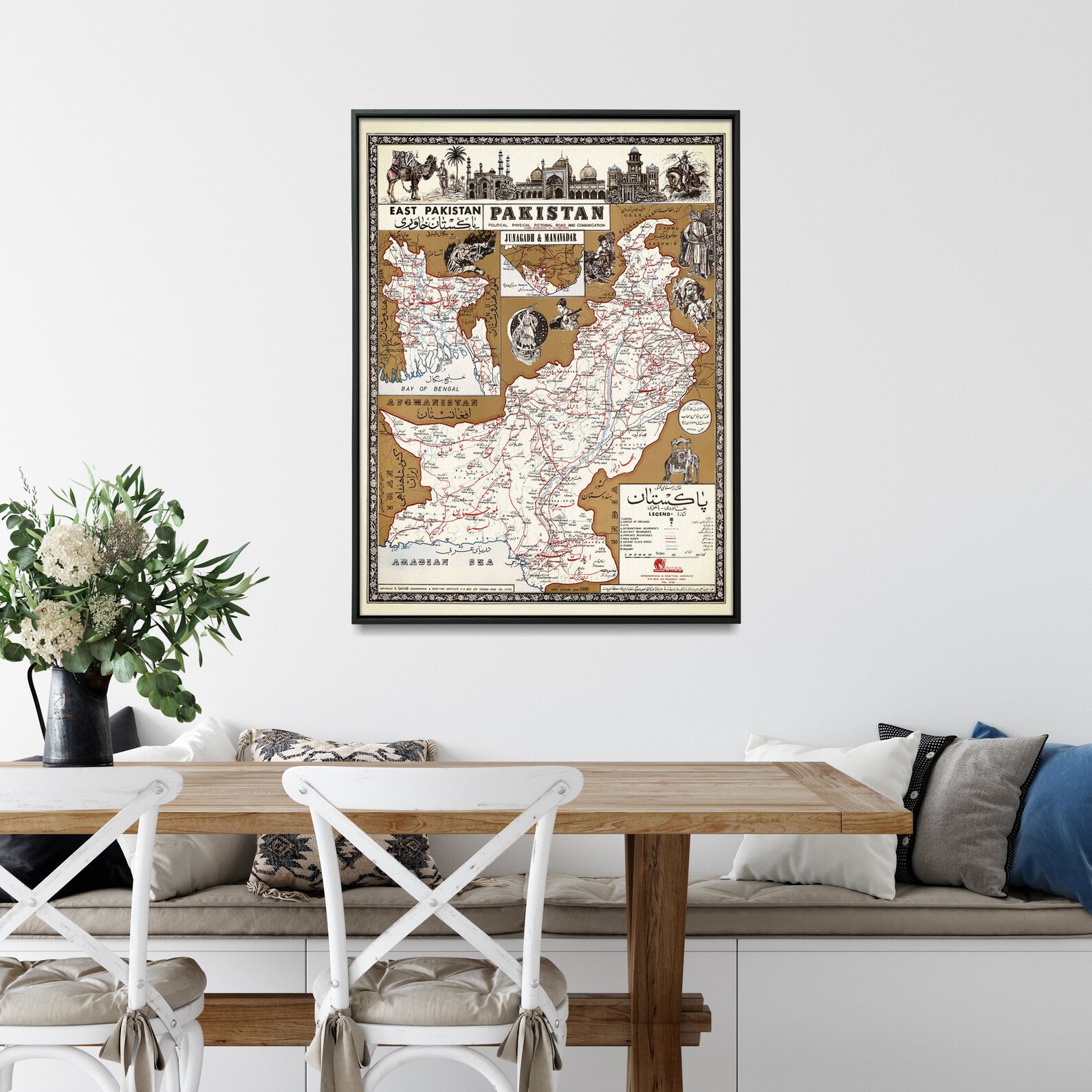 Old Map of Pakistan Vintage Pakistan Map Pakistan Gift | Etsy Canada