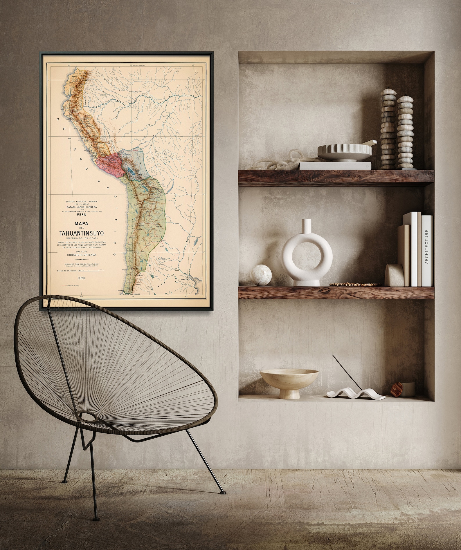 Inca Empire Vintage Map Print Inca Map Poster Peru Wall Art | Etsy