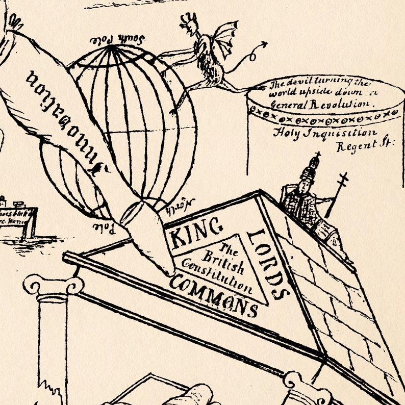 March of Intellect Vintage Chart Print Political Satire - Etsy