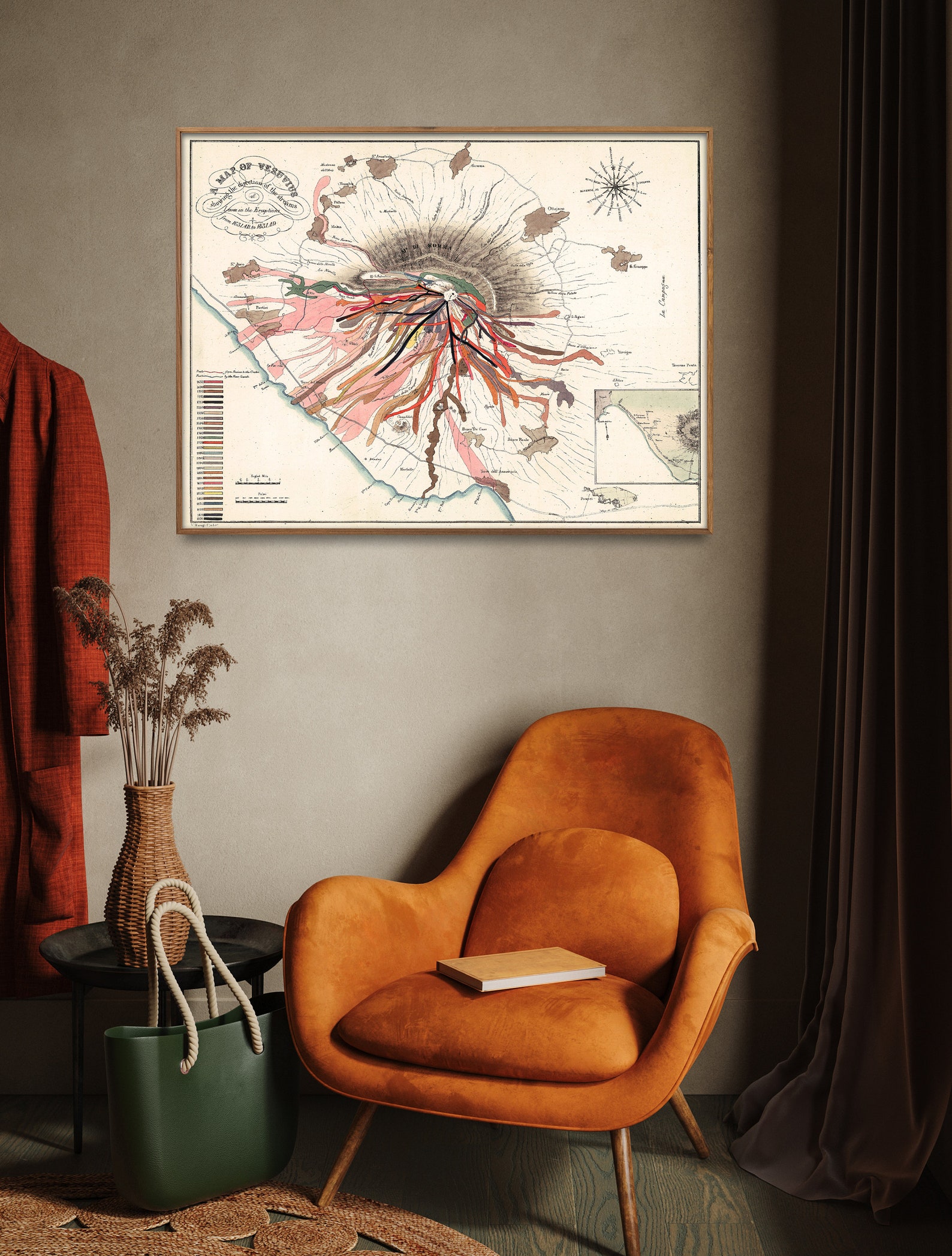 Mount Vesuvius Geological Map Geologic Map of Vesuvius - Etsy