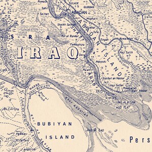 Kuwait Vintage Map Print, Old Map Poster, Kuwait Wall Art Home Gift - Etsy