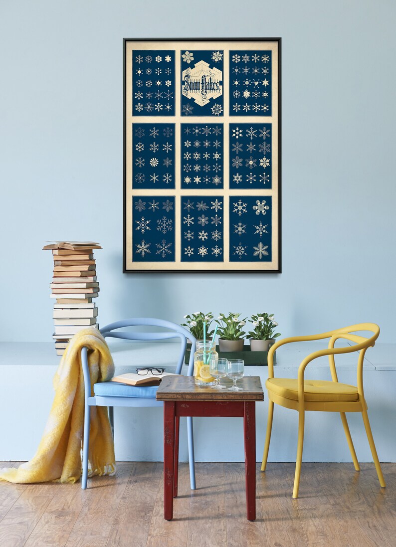Snowflakes Vintage Chart Print Large Snowflakes Poster - Etsy