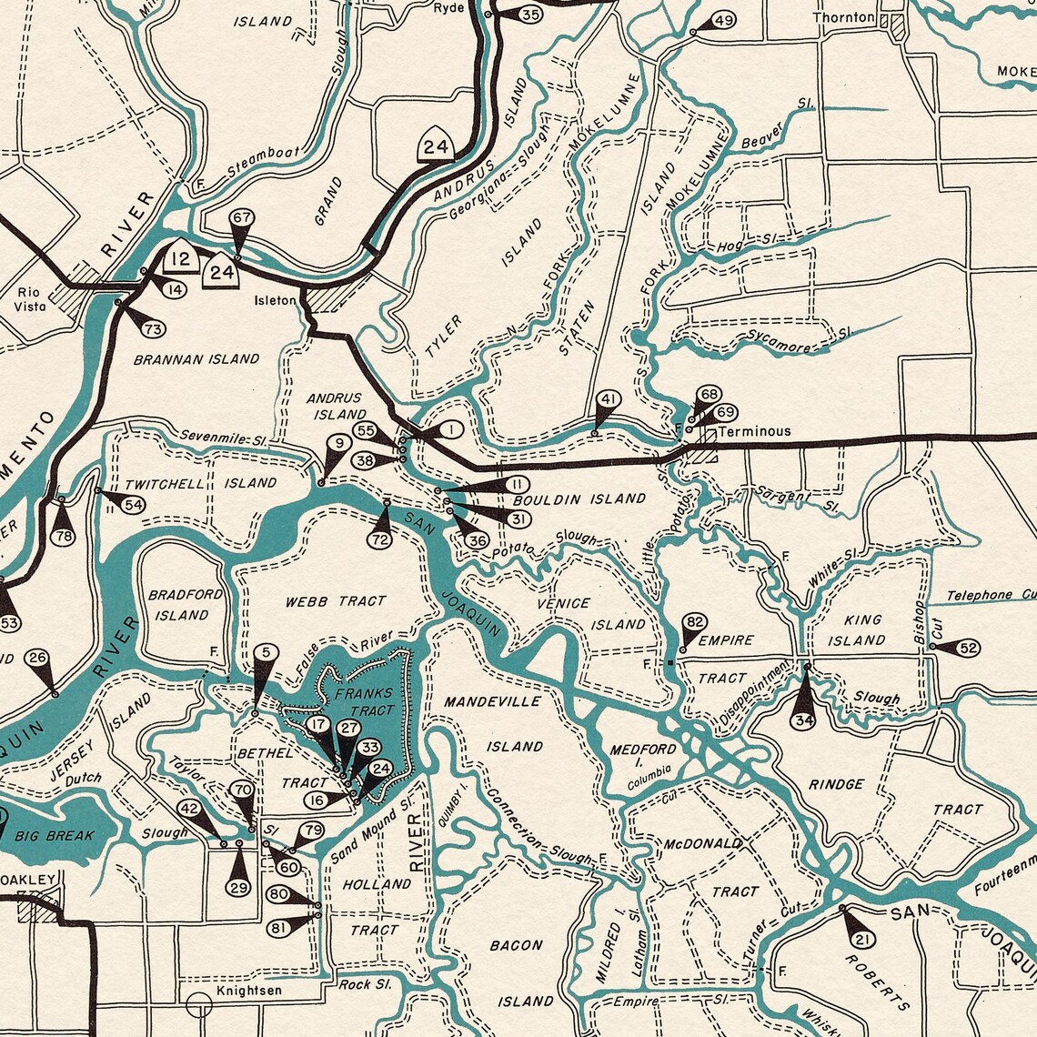 Bass Fishing Map San Francisco Bay Area Fishing Gift for Men - Etsy