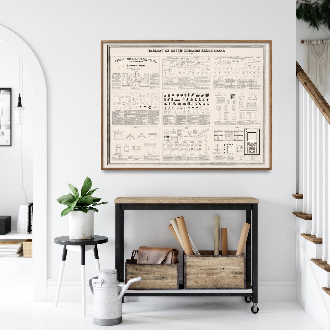 Technical Drawing Vintage Chart Print Architectural & | Etsy