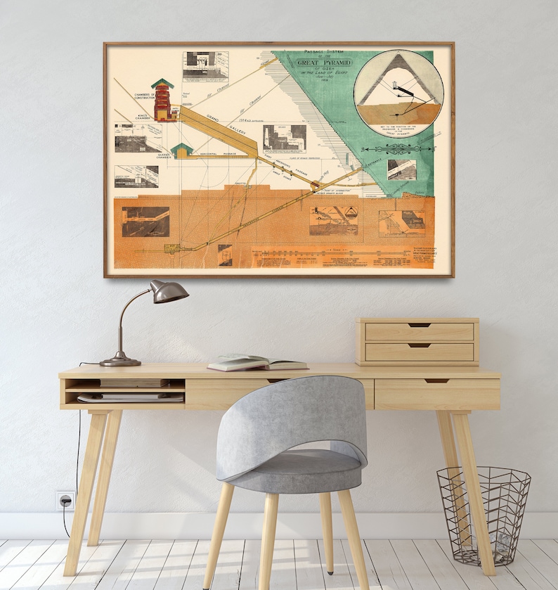 Pyramid of Giza Print – Vintage Egypt Cross-section Art - Etsy